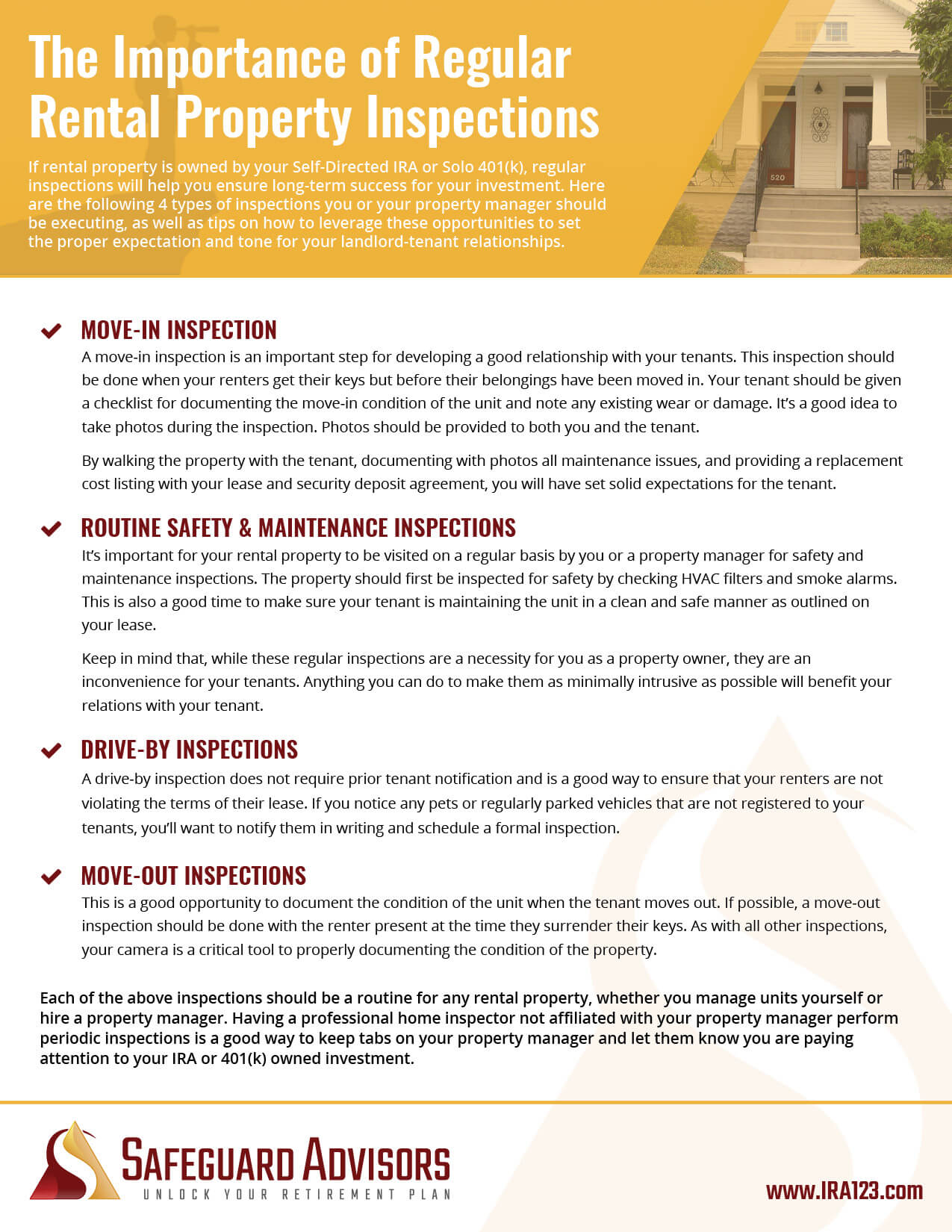 Importance of Rental Property Inspections - Safeguard Advisors Importance of Rental Property Inspections - Safeguard Advisors